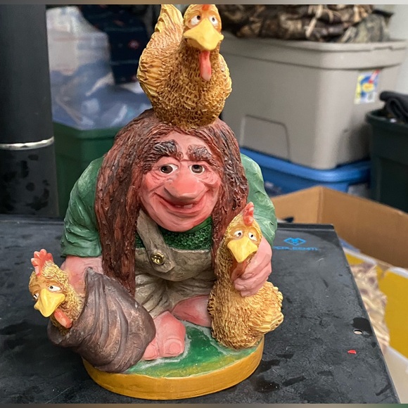 Accents | 1999 Chicken Thief Troll 7 Wooden Chicken Troll Limited ...